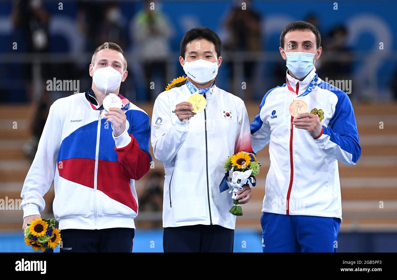 Tokyo, Japan. 2nd Aug, 2021. Gold Medalist Shin Jeahwan of South Korea ...