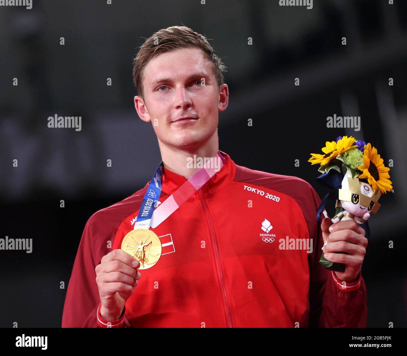 Tokyo, Japan. 2nd Aug, 2021. Gold medalist Viktor Axelsen of Denmark ...