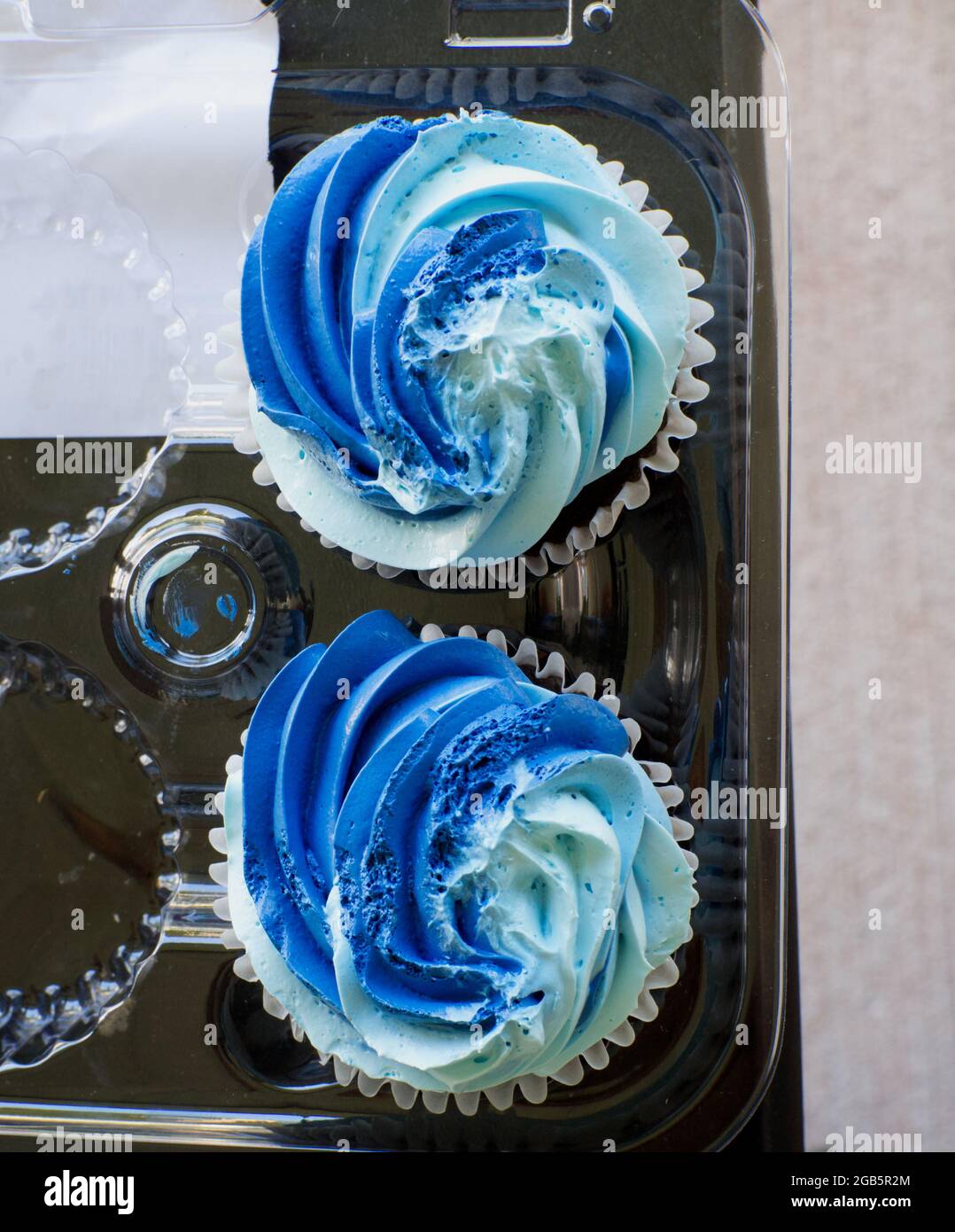 Chocolate Cupcakes With Blue Icing