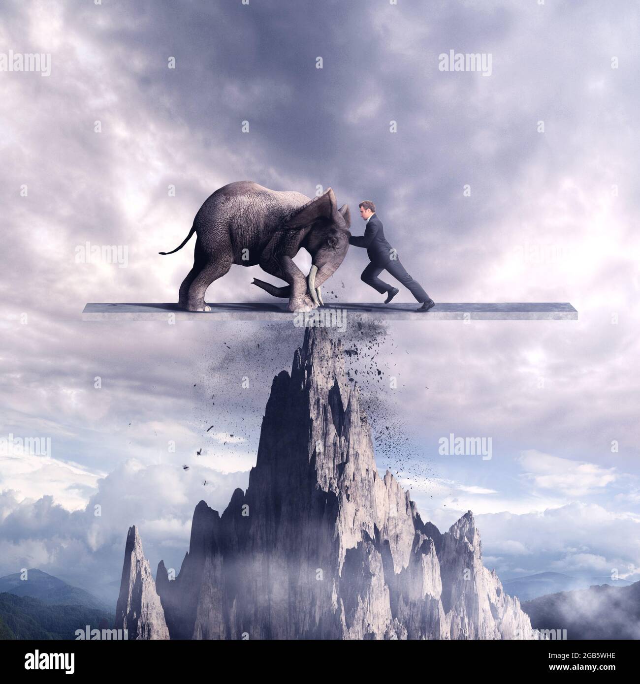 Pushing A Rock High Resolution Stock Photography and Images - Alamy