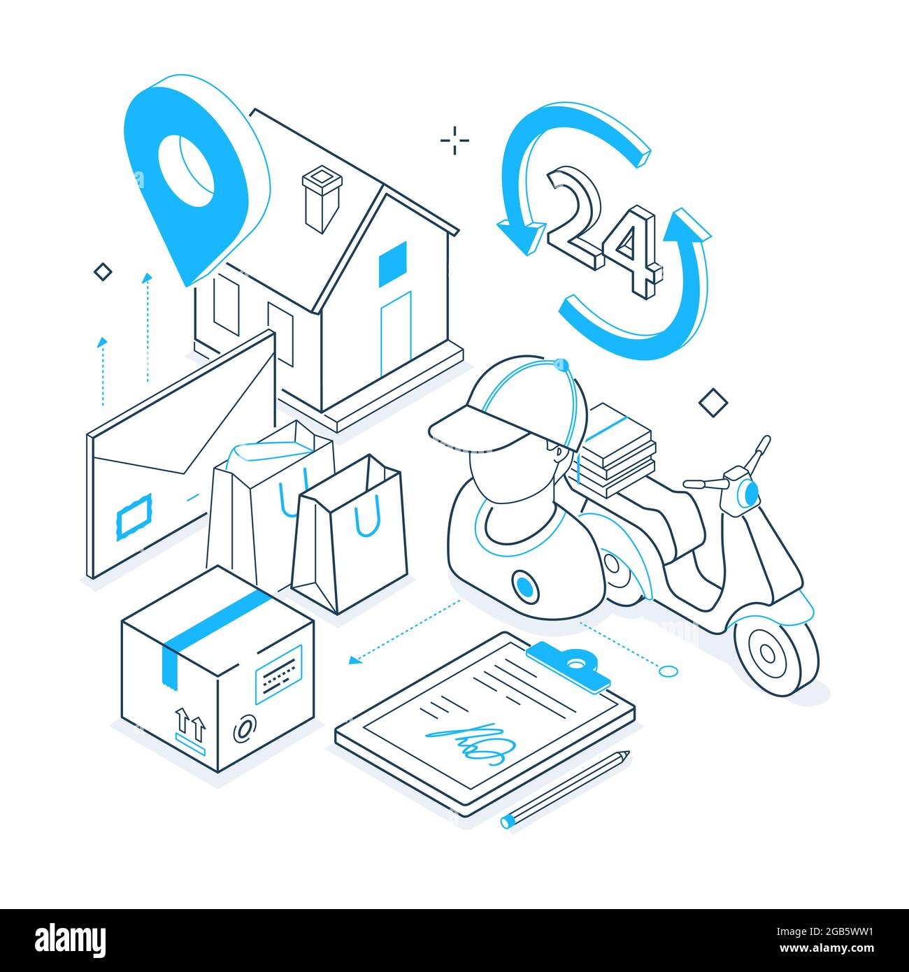 Parcel 7 Stock Vector Images - Alamy