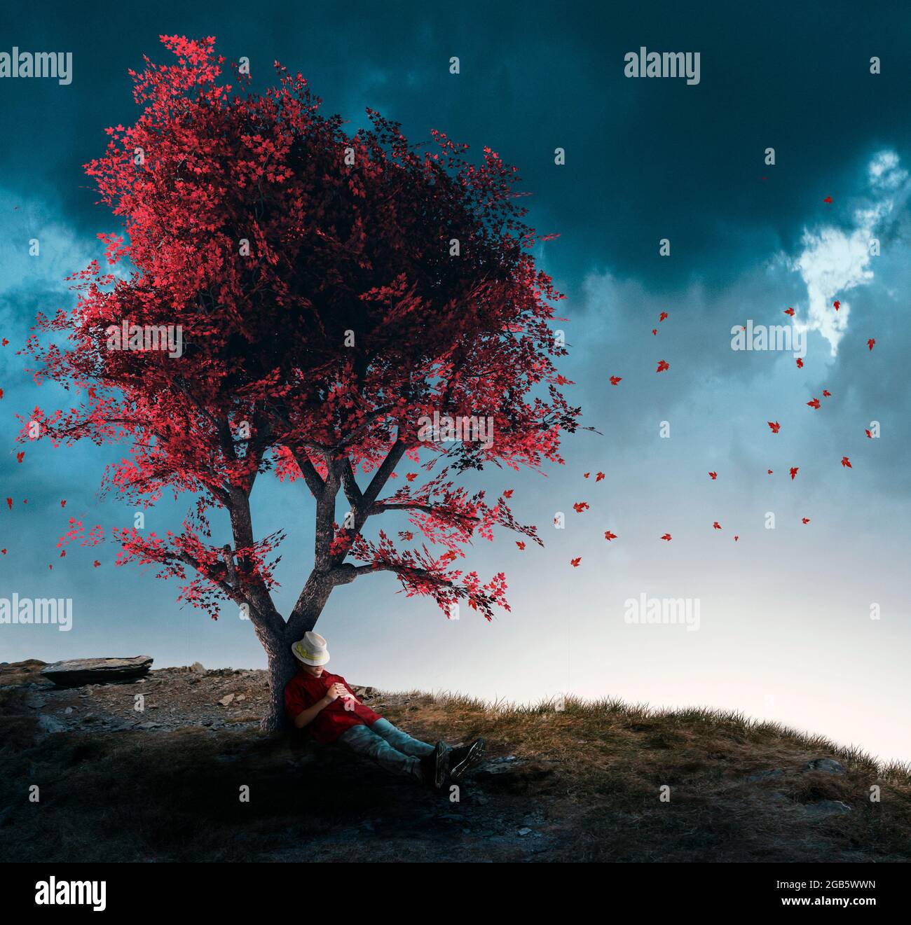 Nap under the tree hi-res stock photography and images - Alamy