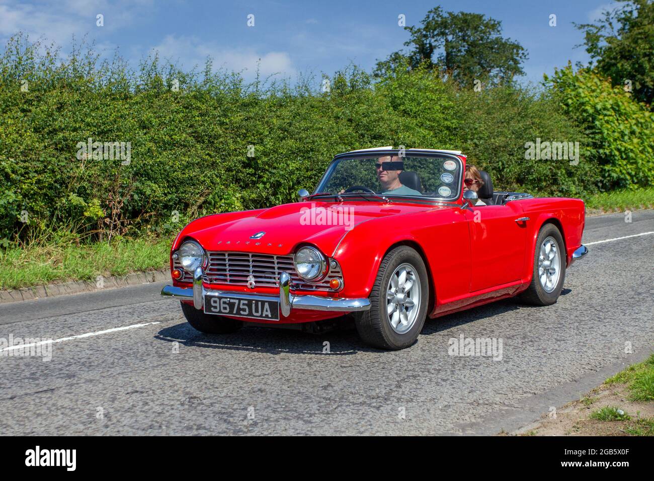 1962 60s sixties red British Triumph TR4 2138cc petrol roadster en ...