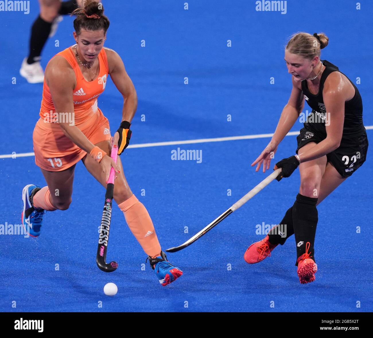Tokyo, Japan. 2nd Aug, 2021. Frederique Matla (L) of the Netherlands ...
