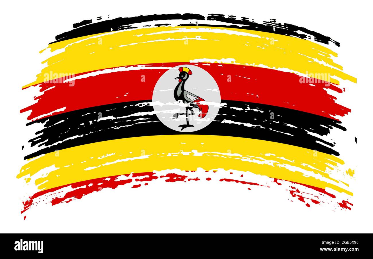 Uganda flag in grunge brush stroke, vector image Stock Vector Image & Art - Alamy