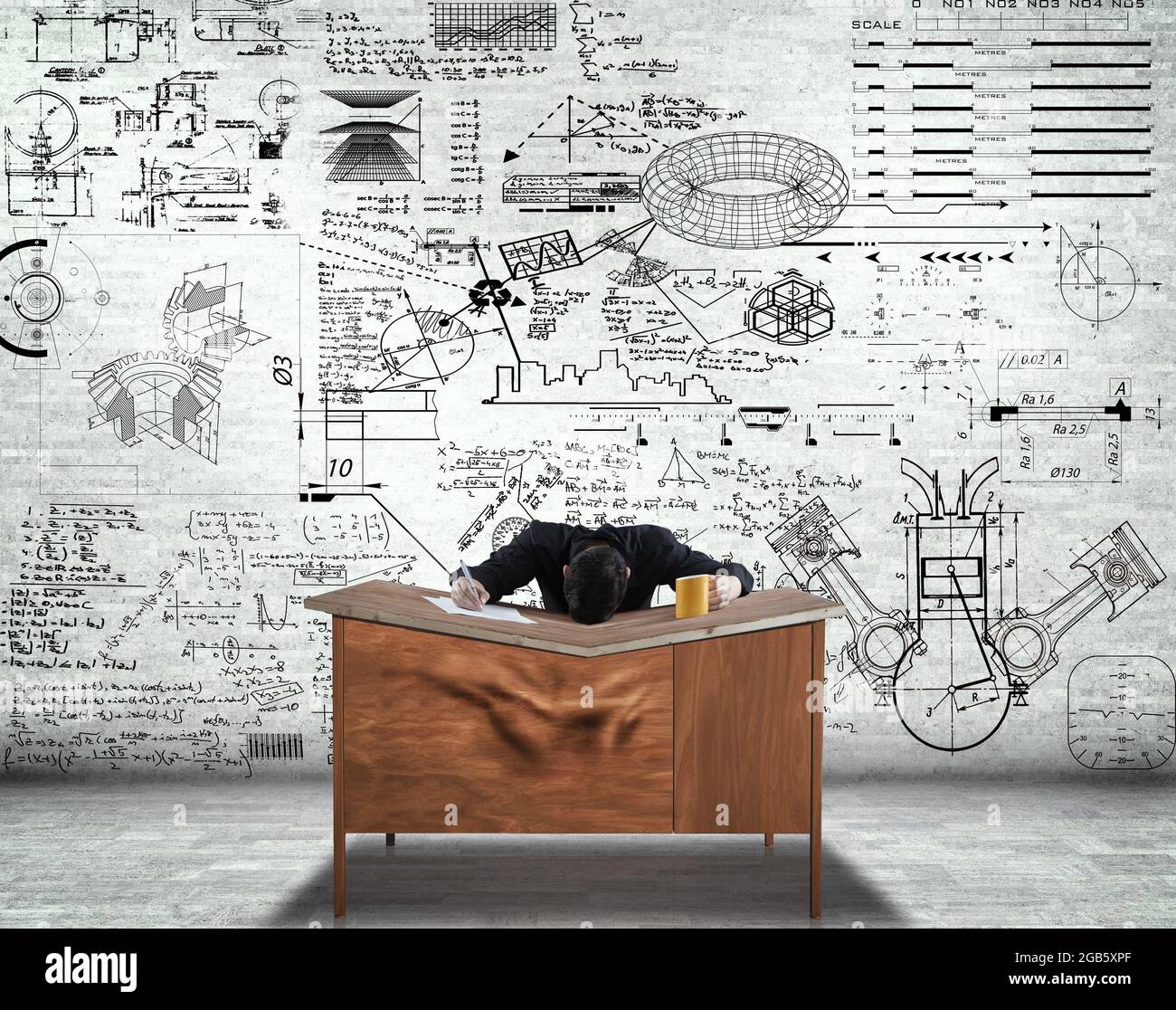 Math problem desk hi-res stock photography and images - Alamy