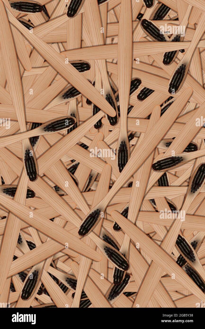 Texture of wooden toothbrushes with black bristles Stock Photo - Alamy