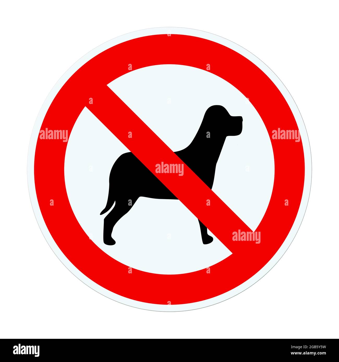 Prohibition sign, it is forbidden to bring dogs, illustration Stock ...