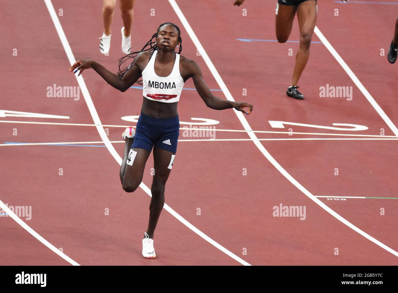 Christine MBoma (NAM) competes on women's 200m semi-final during the ...