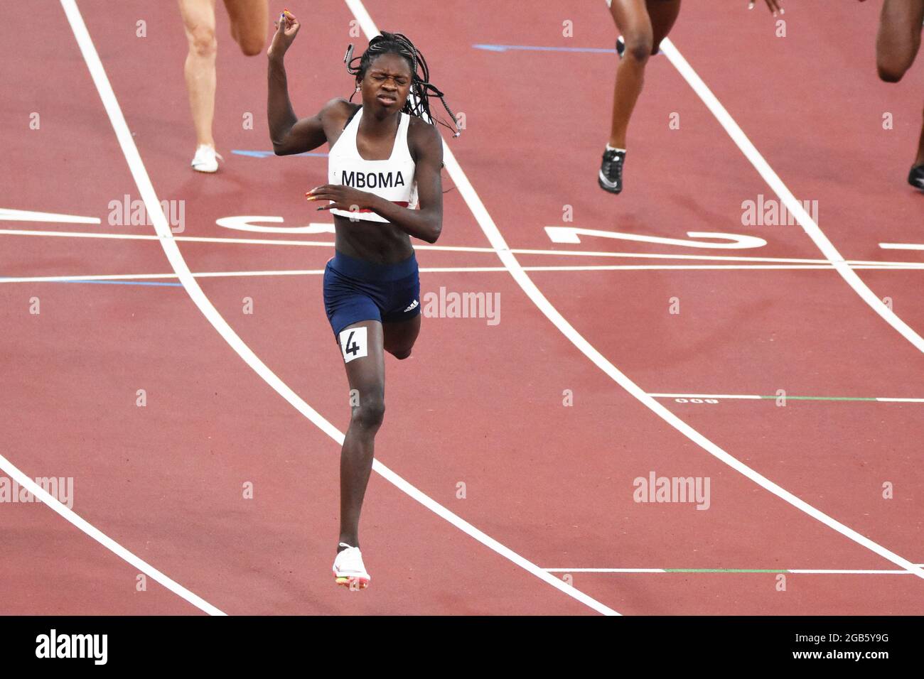 Christine MBoma (NAM) competes on women's 200m semi-final during the ...
