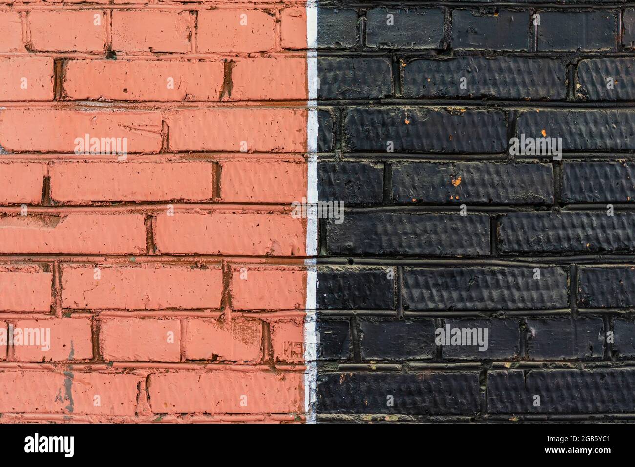 Two tone red and black color brick wall texture. Use for background ...