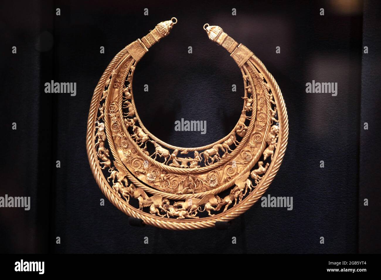 KYIV, UKRAINE - JULY 30, 2021 - The Golden Pectoral from the Tovsta ...