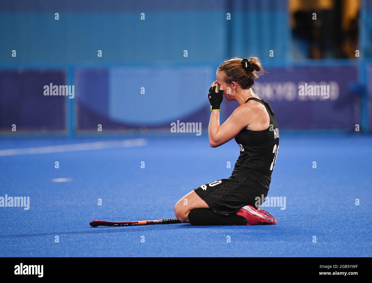 Tokyo, Japan. 2nd Aug, 2021. Megan Hull of New Zealand reacts after the ...