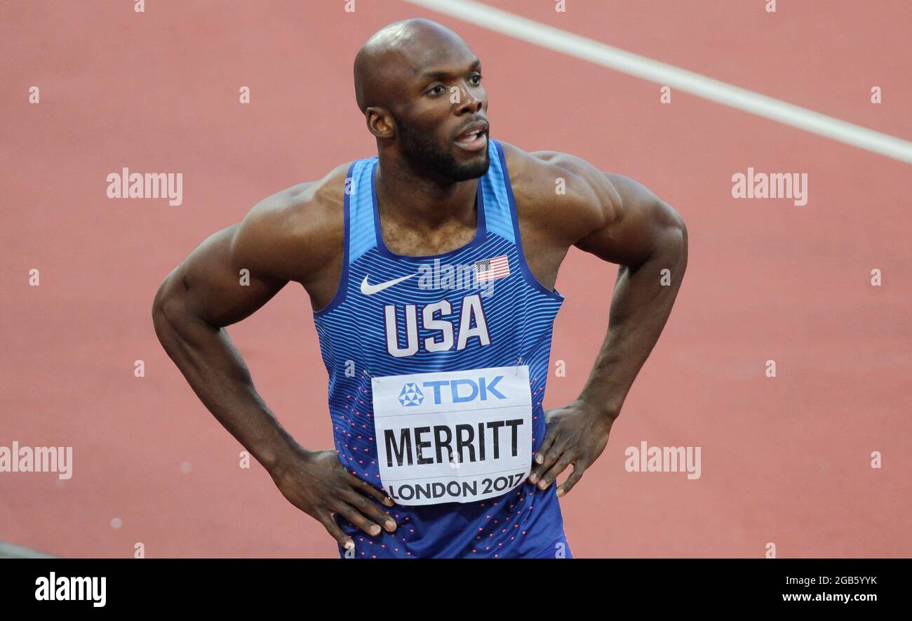 LaShawn Merritt (USA) during the 2eme Heat Semi-Final Series of the Men ...