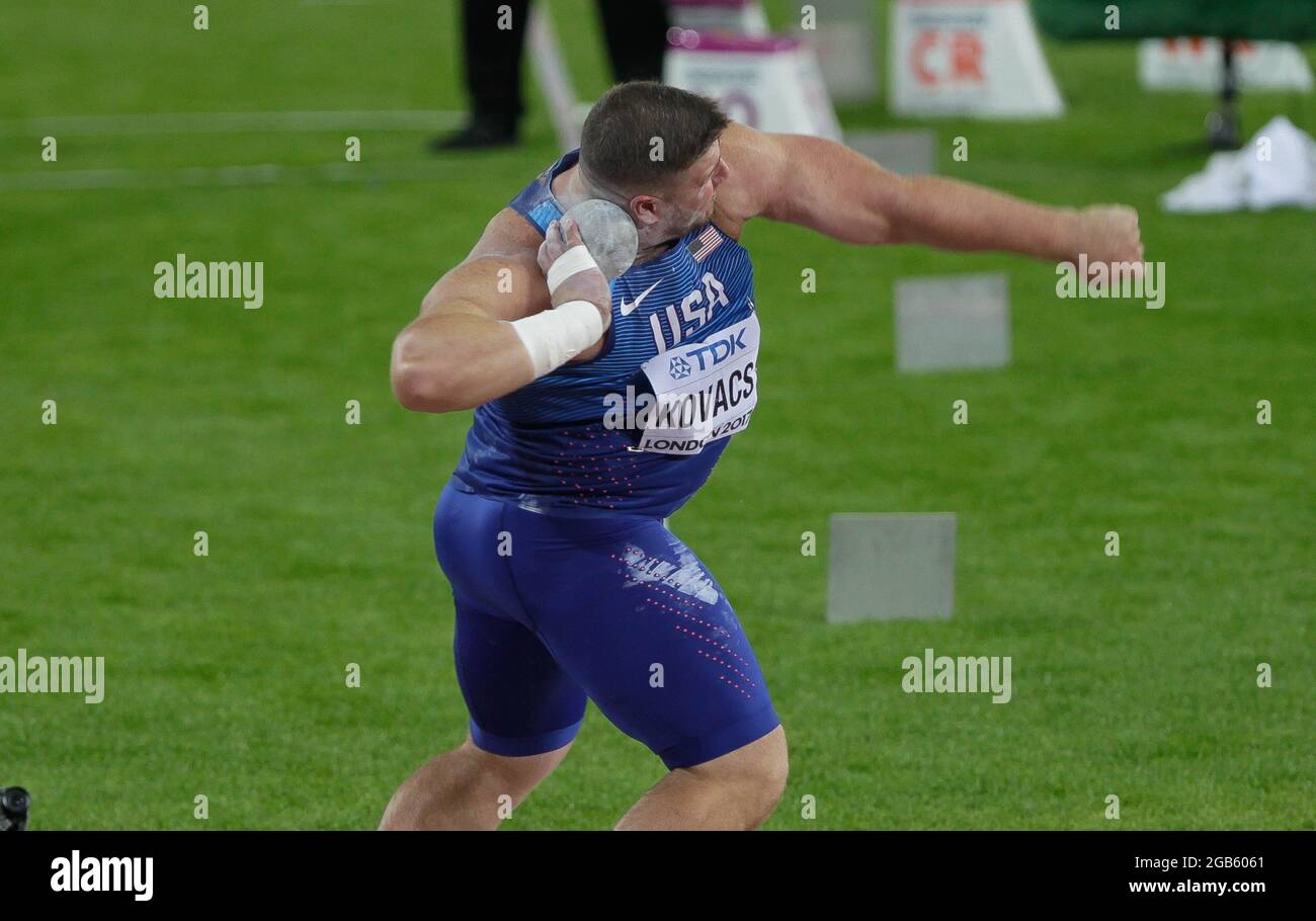 during the Shot Put Men Final of the IAAF World Championships in ...