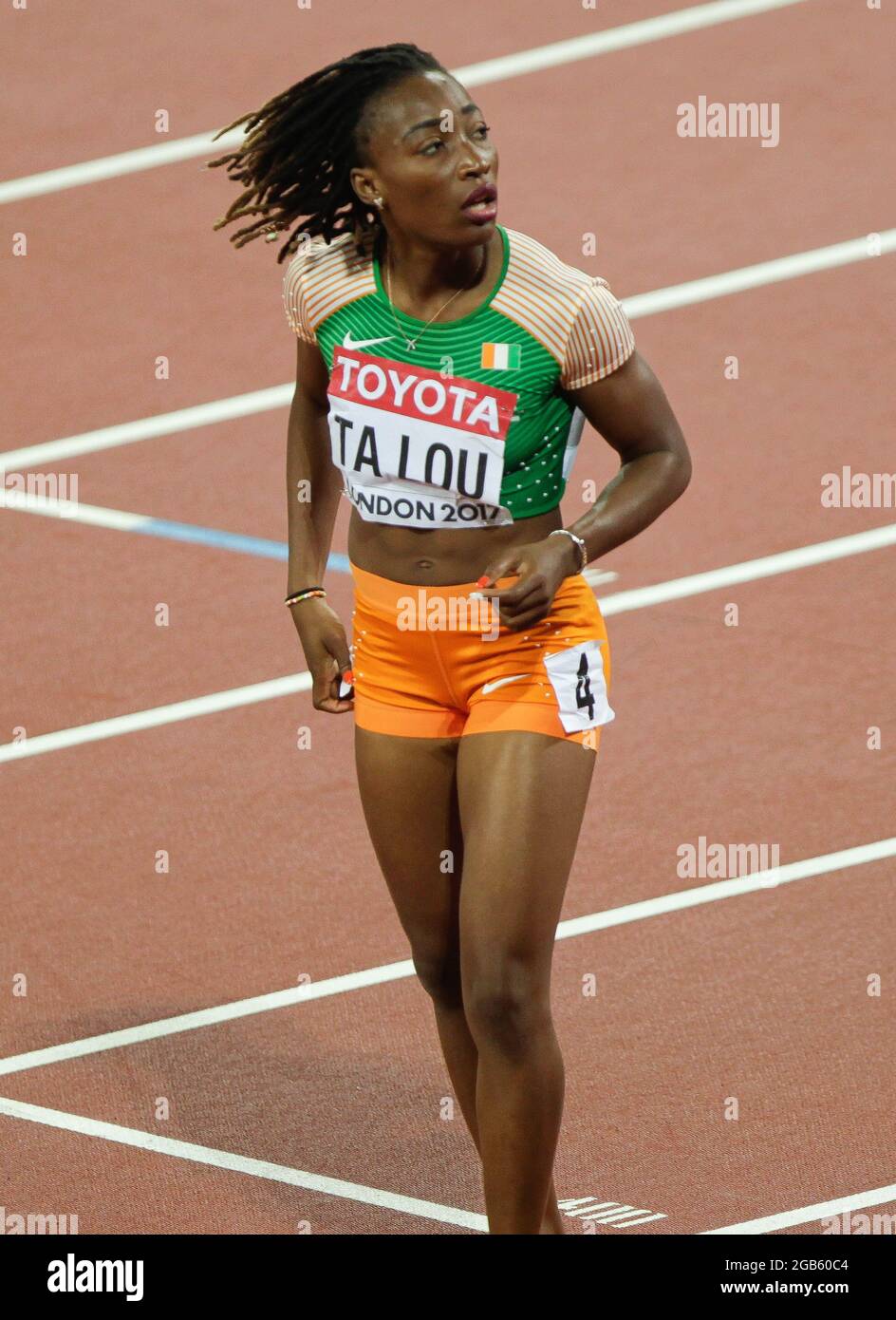 Marie-Josée Ta Lou (Cote d'ivoire) at the Women's 100m Final of the ...