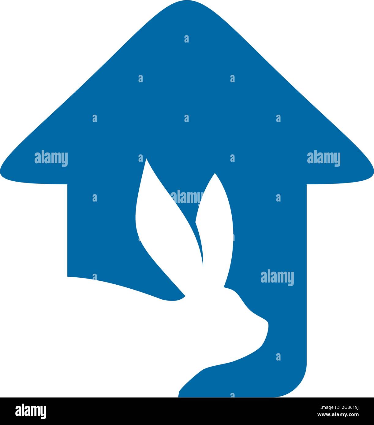 Rabbit home logo design vector template Stock Vector Image & Art - Alamy