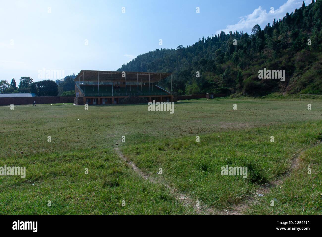 Kibuye, Rwanda - august 2008 - Gatwaro stadium This memorial, for the ...