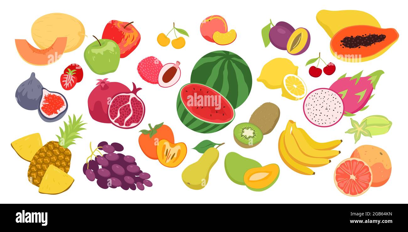 Cartoon food collection hi-res stock photography and images - Alamy