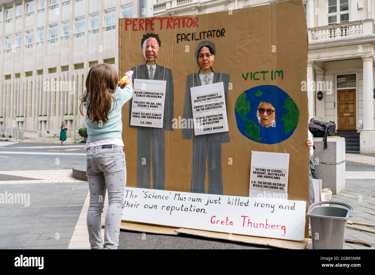 London, UK. 31 July 2021. Extinction Rebellion protest outside Science ...