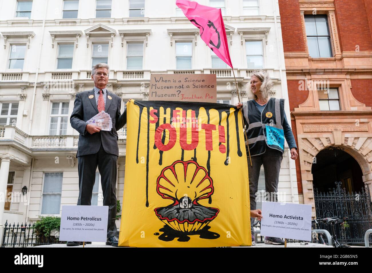London, UK. 31 July 2021. Extinction Rebellion protest outside Science ...