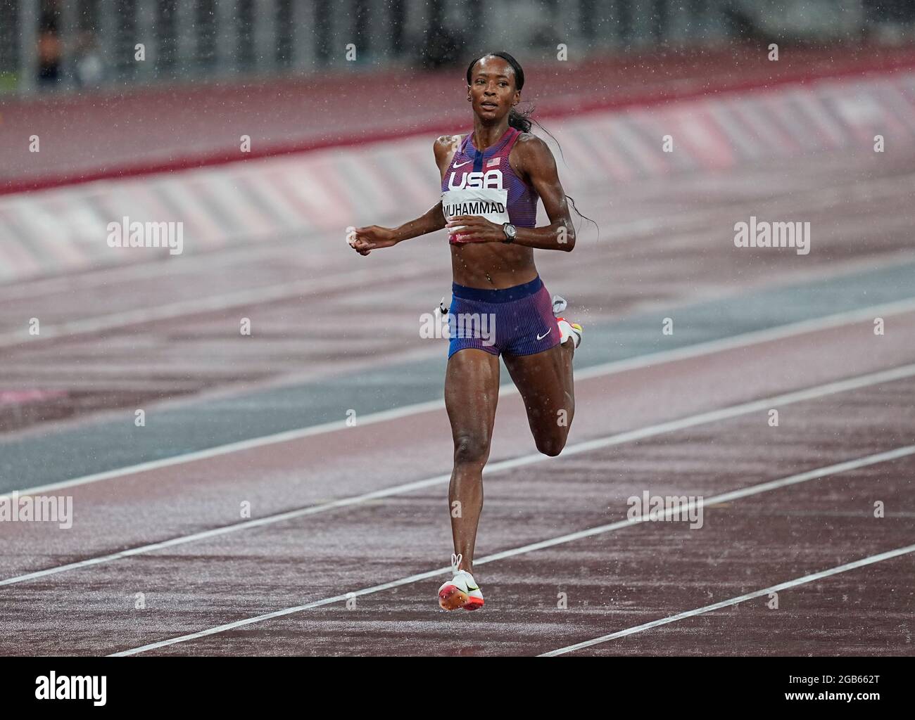August 2, 2021: Dalilah Muhammad during 400 meter hurdles for women at ...