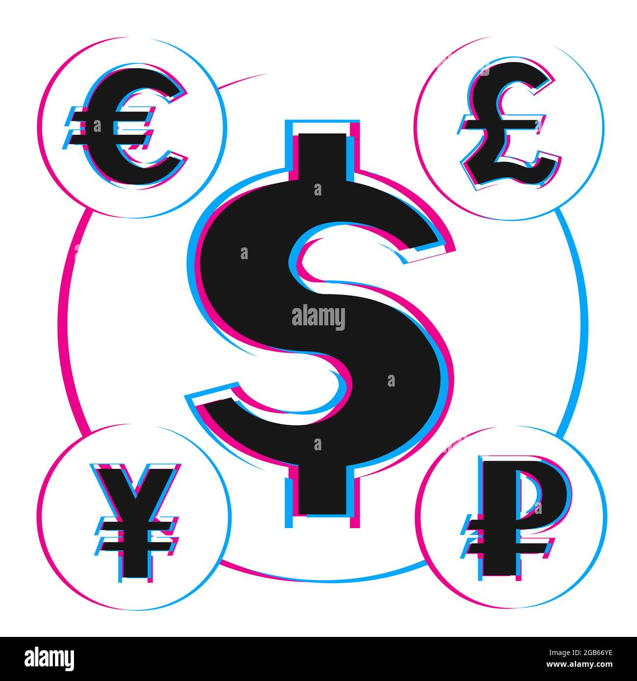 Glitch art concept set Cut Out Stock Images & Pictures - Alamy