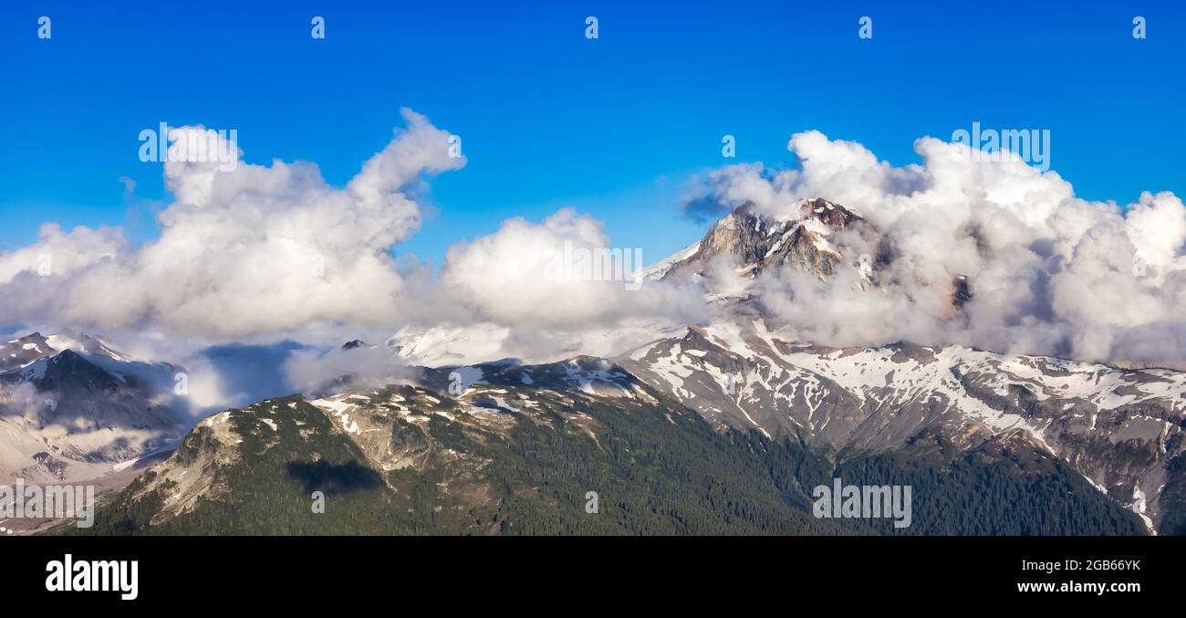 Aerial View from Airplane of Canadian Mountain Landscape Stock Photo ...