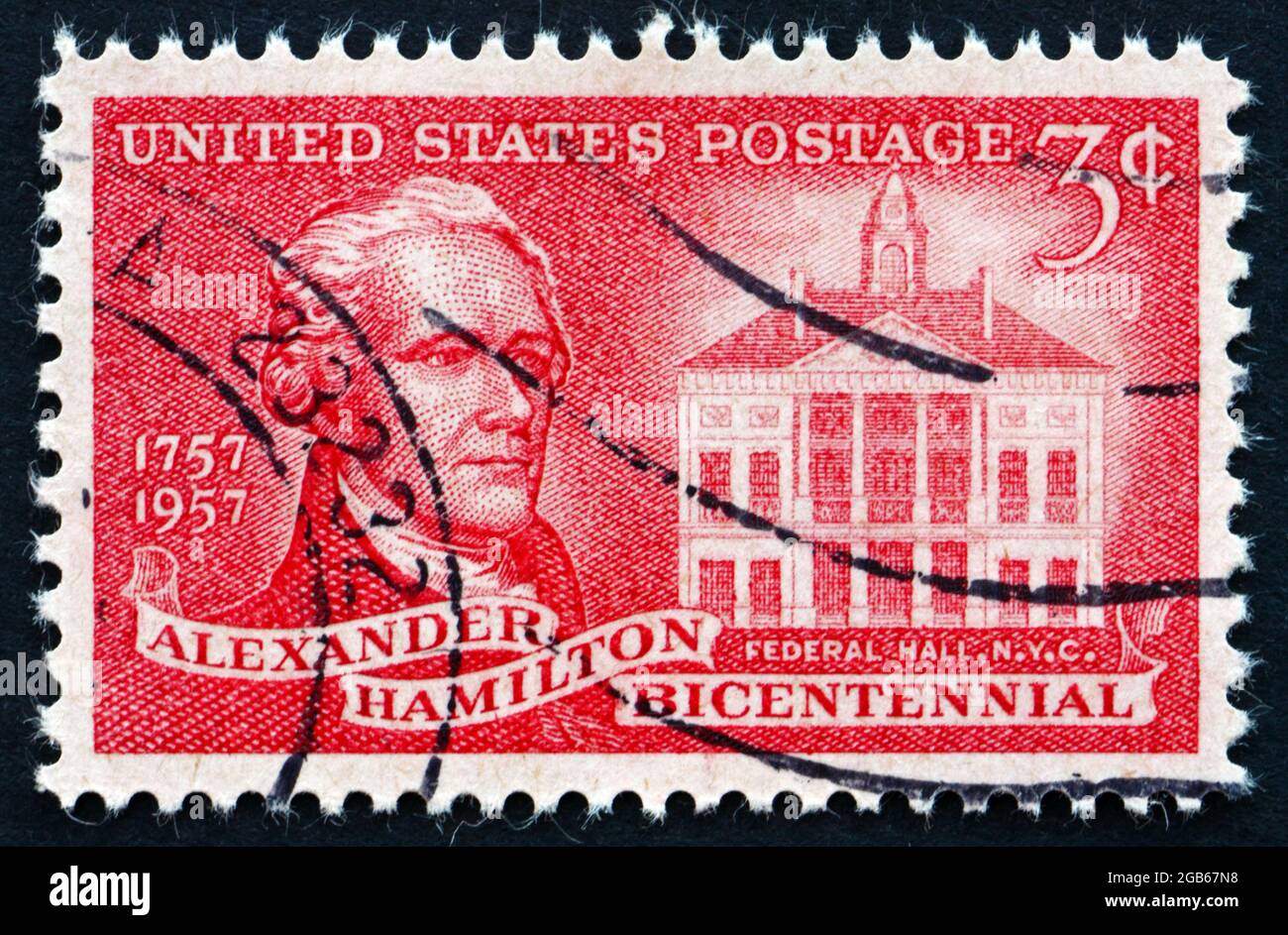 UNITED STATES OF AMERICA - CIRCA 1957: a stamp printed in the USA shows ...
