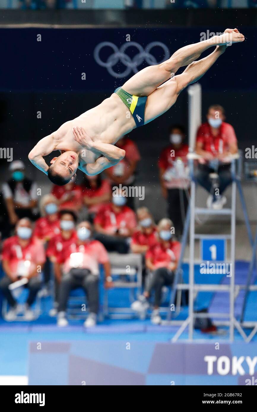 Tokyo, Japan. 2nd Aug, 2021. SHIXIN LI (AUS) competes in the Men's 3m ...