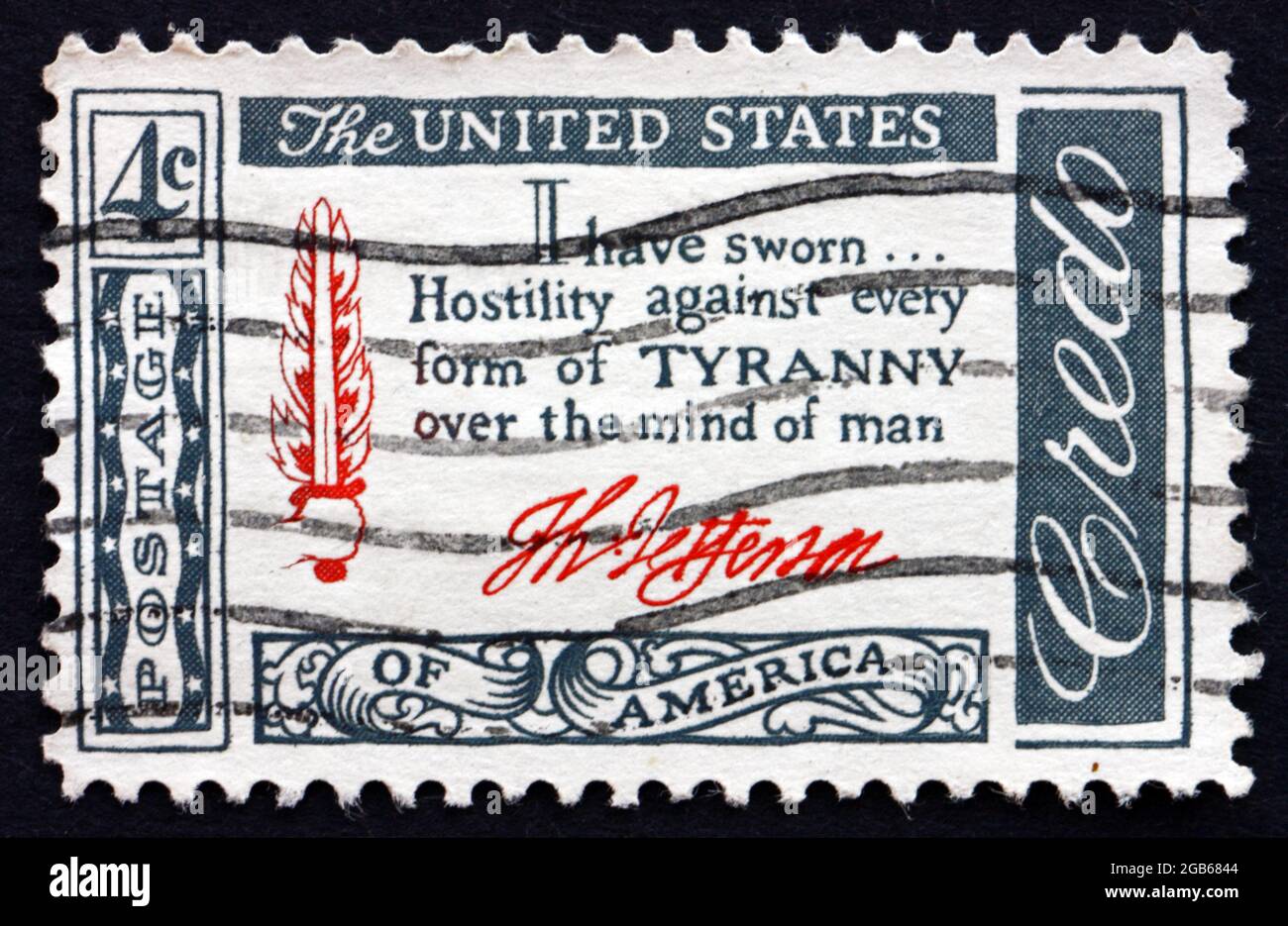 UNITED STATES OF AMERICA - CIRCA 1960: a stamp printed in the USA shows ...