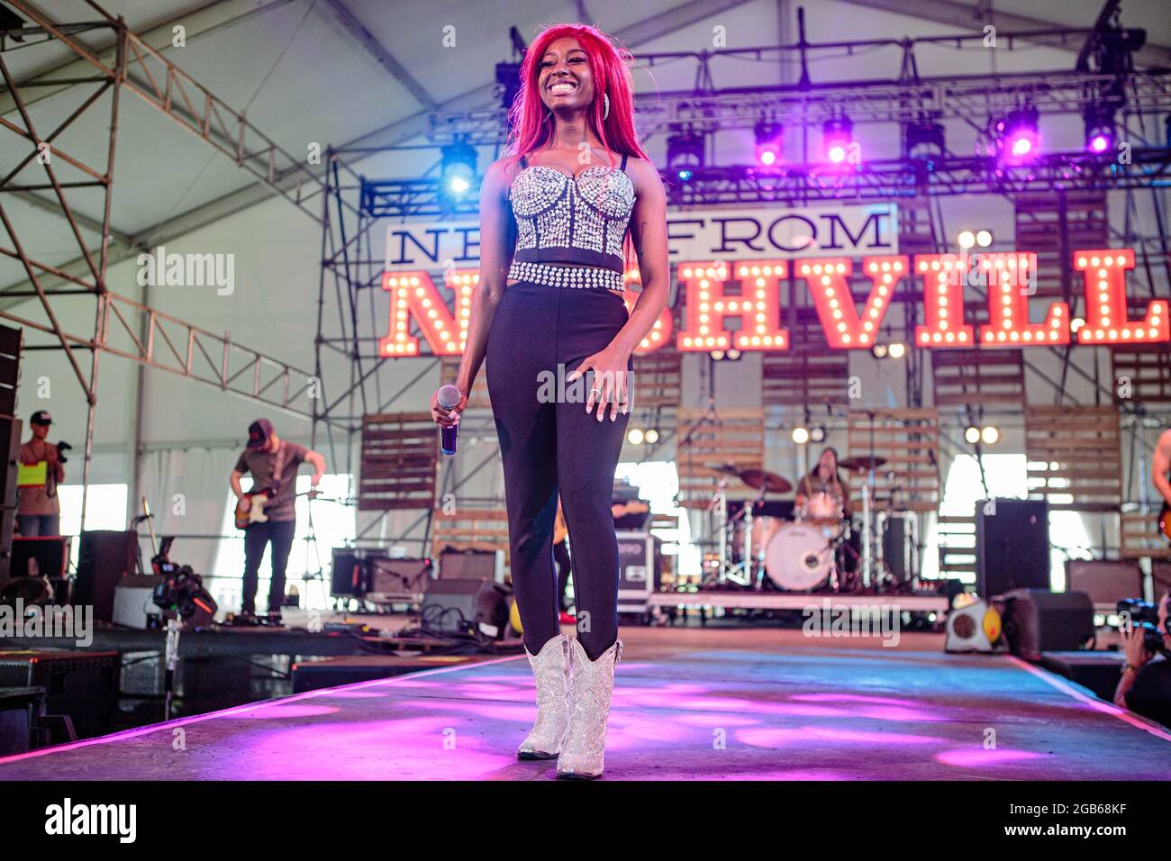Singer Reyna Roberts performs on the Next From Nashville stage on day ...