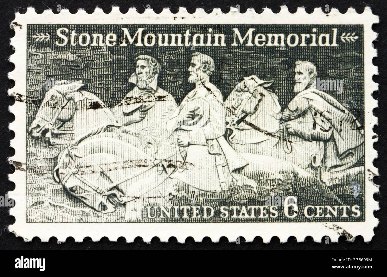 USA - CIRCA 1970: a stamp printed in the USA shows Stone Mountain ...