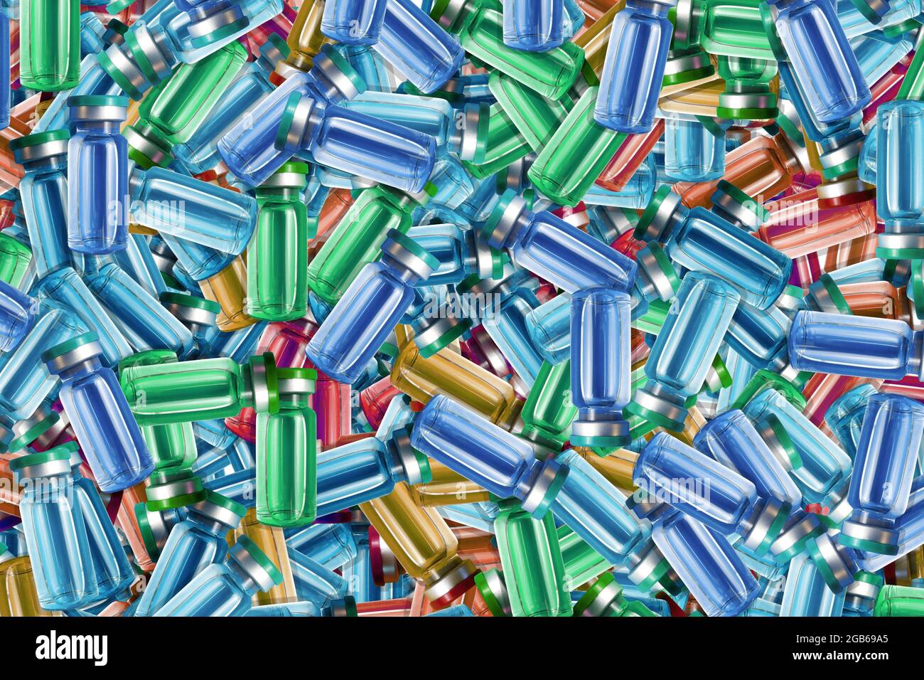 texture of multi-colored ampoules with drugs Stock Photo - Alamy