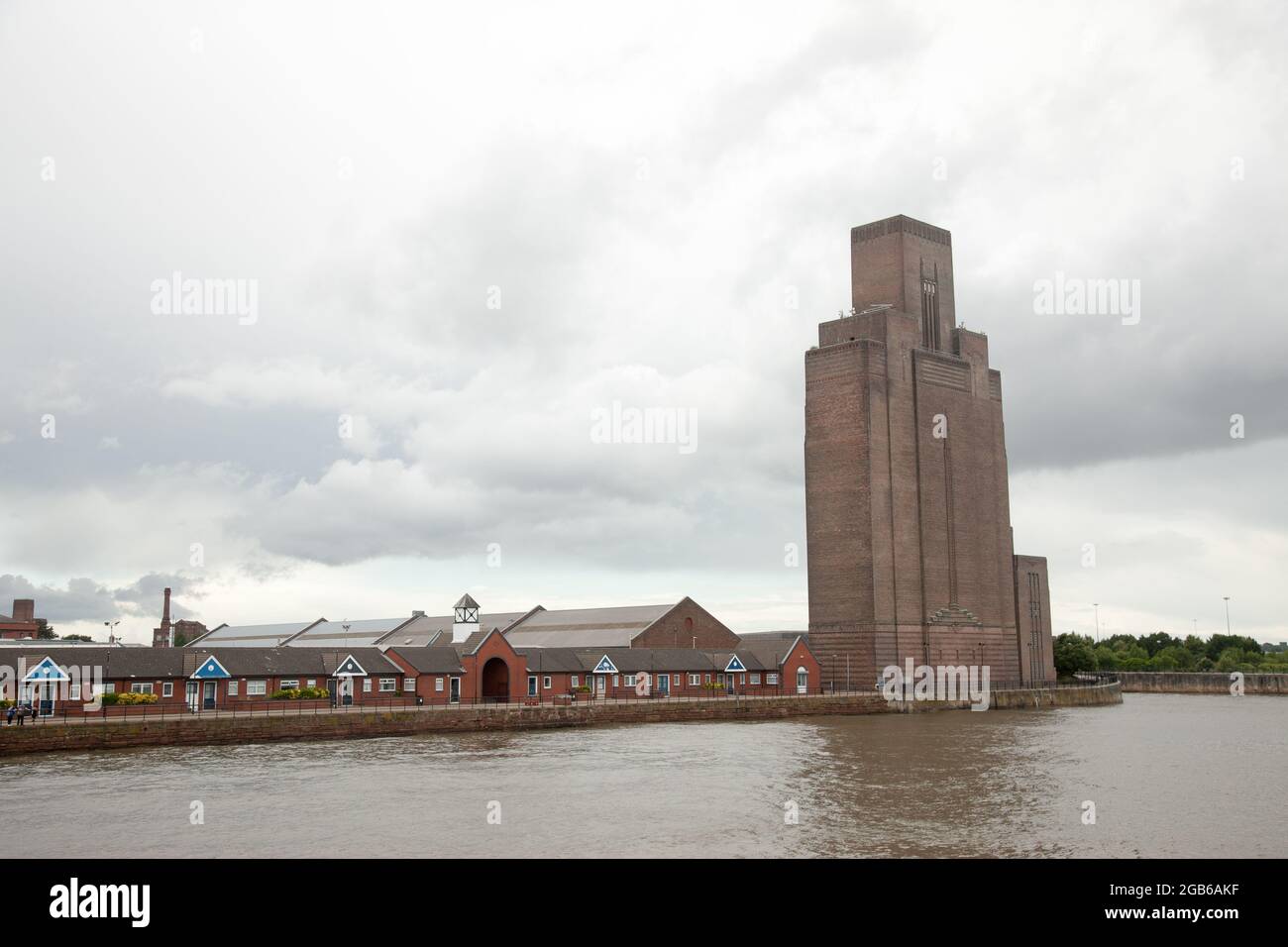 The Mersey Tunnel ventilation tower at Woodside, Birkenhead Stock Photo ...