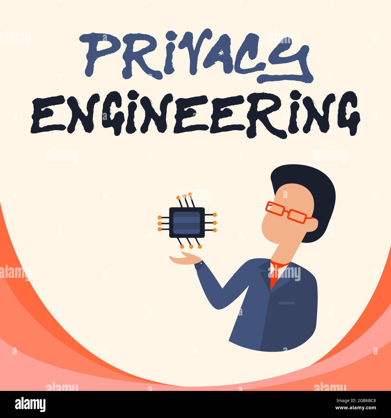 Text showing inspiration Privacy Engineering, Internet Concept ...