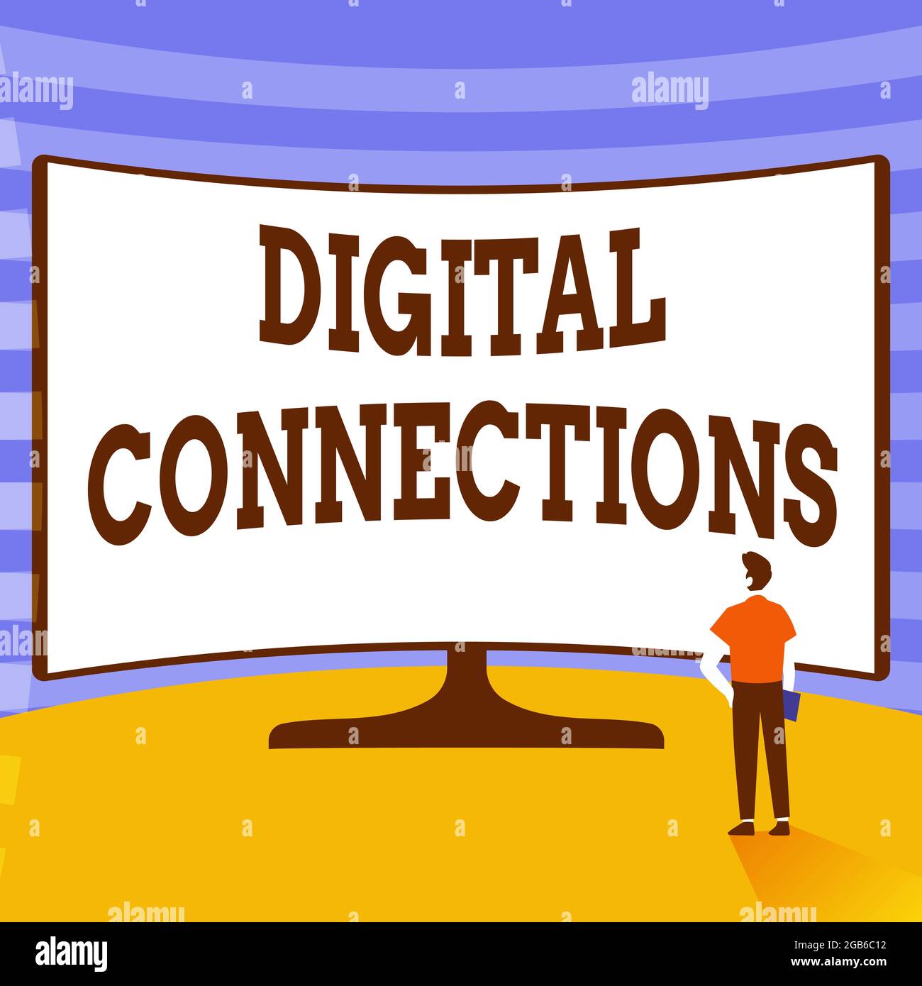 Text sign showing Digital Connections, Internet Concept the online way ...