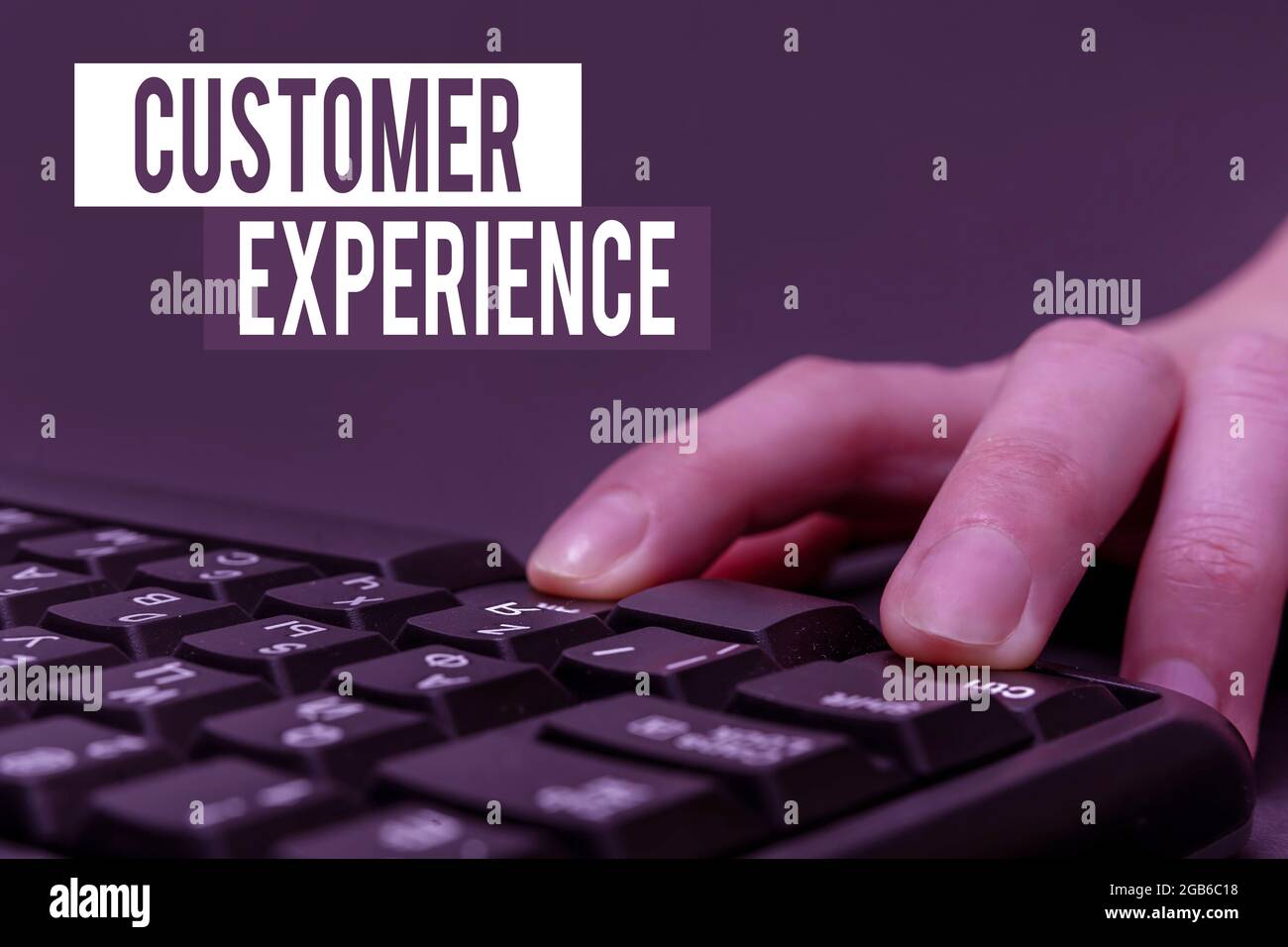 Sign displaying Customer Experience, Internet Concept product of an ...