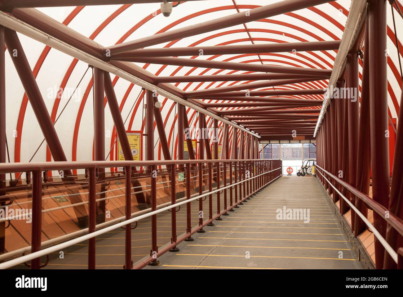 tunnel entrance to Woodside Ferry Terminal Birkenhead Merseyside Stock ...