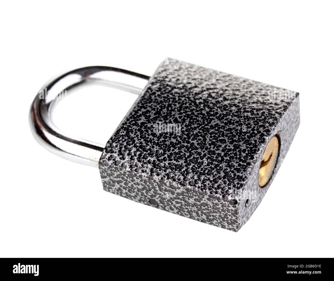 Modern padlock isolated on white Stock Photo - Alamy