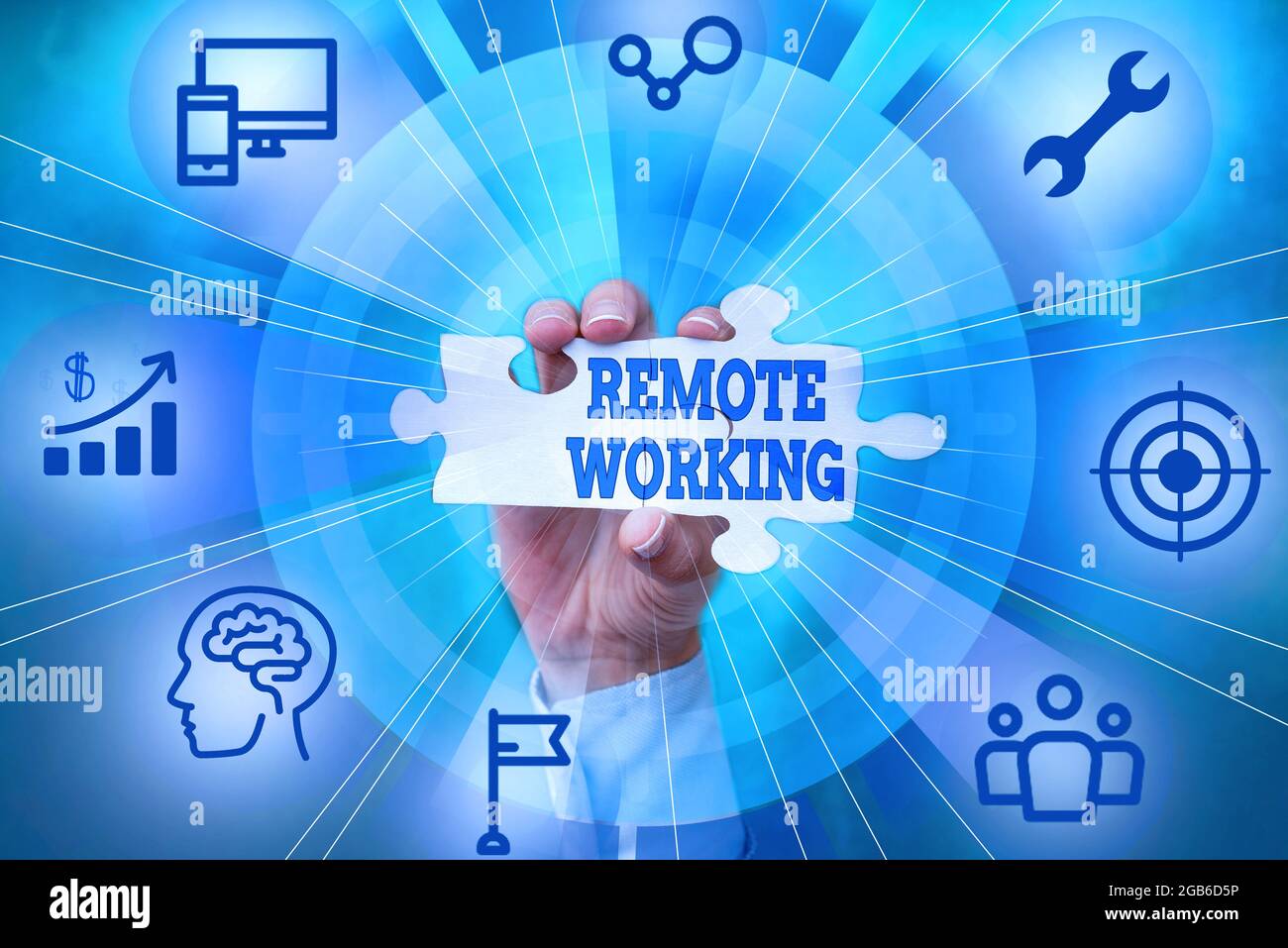 Inspiration showing sign Remote Working, Business approach style that ...