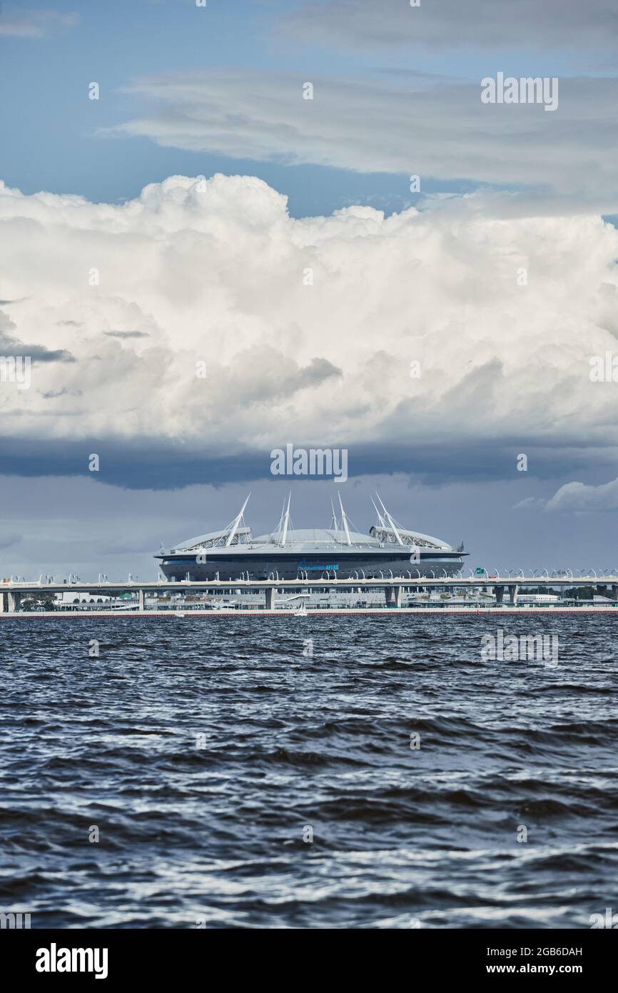 Russia, St.Petersburg, 20 June 2021: New stadium Gazprom Arena and ...