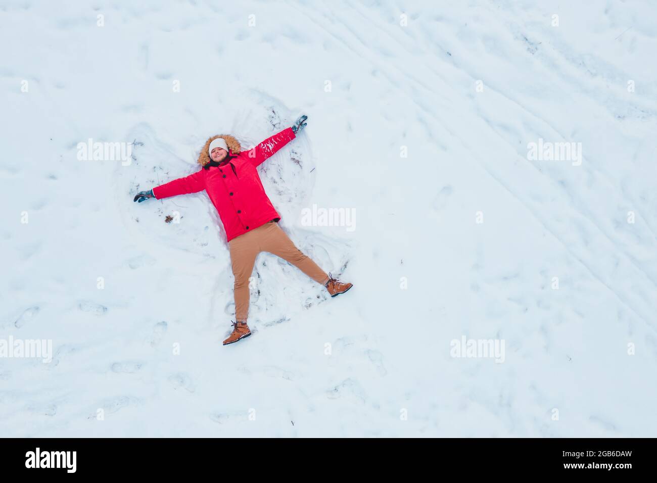 Snow angel man hi-res stock photography and images - Alamy