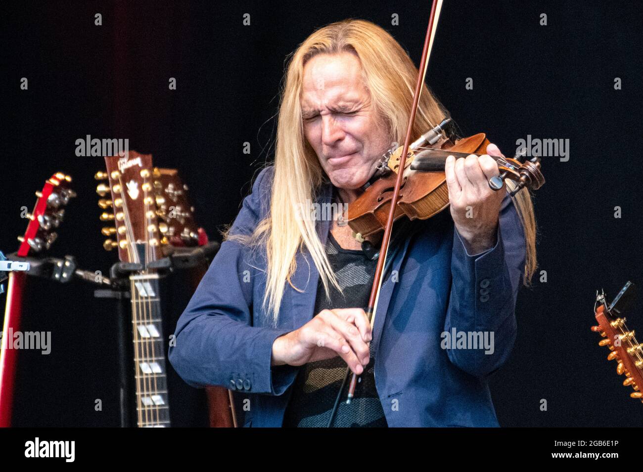 Dieter "Maschine" Birr und Uwe Hassbecker (Silly) im Parktheater Großer Garten in Dresden am 31. ...