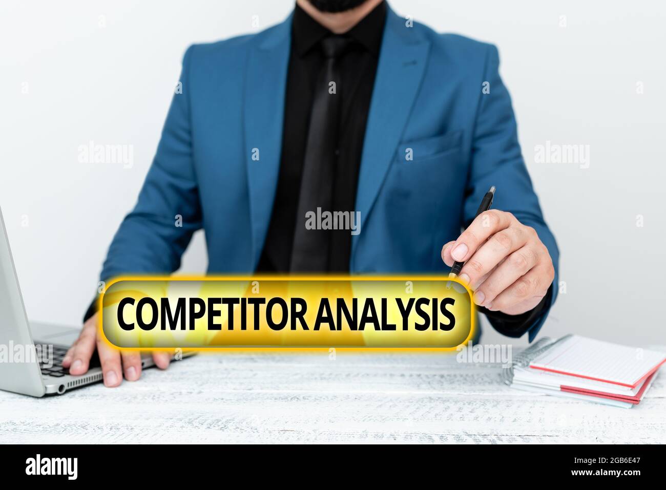 Text sign showing Competitor Analysis, Business approach assessment of ...