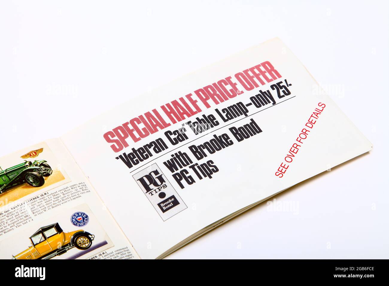 Brooke Bond picture cards book The History of the Motor Car isolated on ...