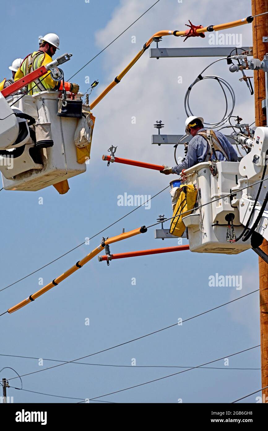 As part of improving the infrastructure of the local electrical grid a ...