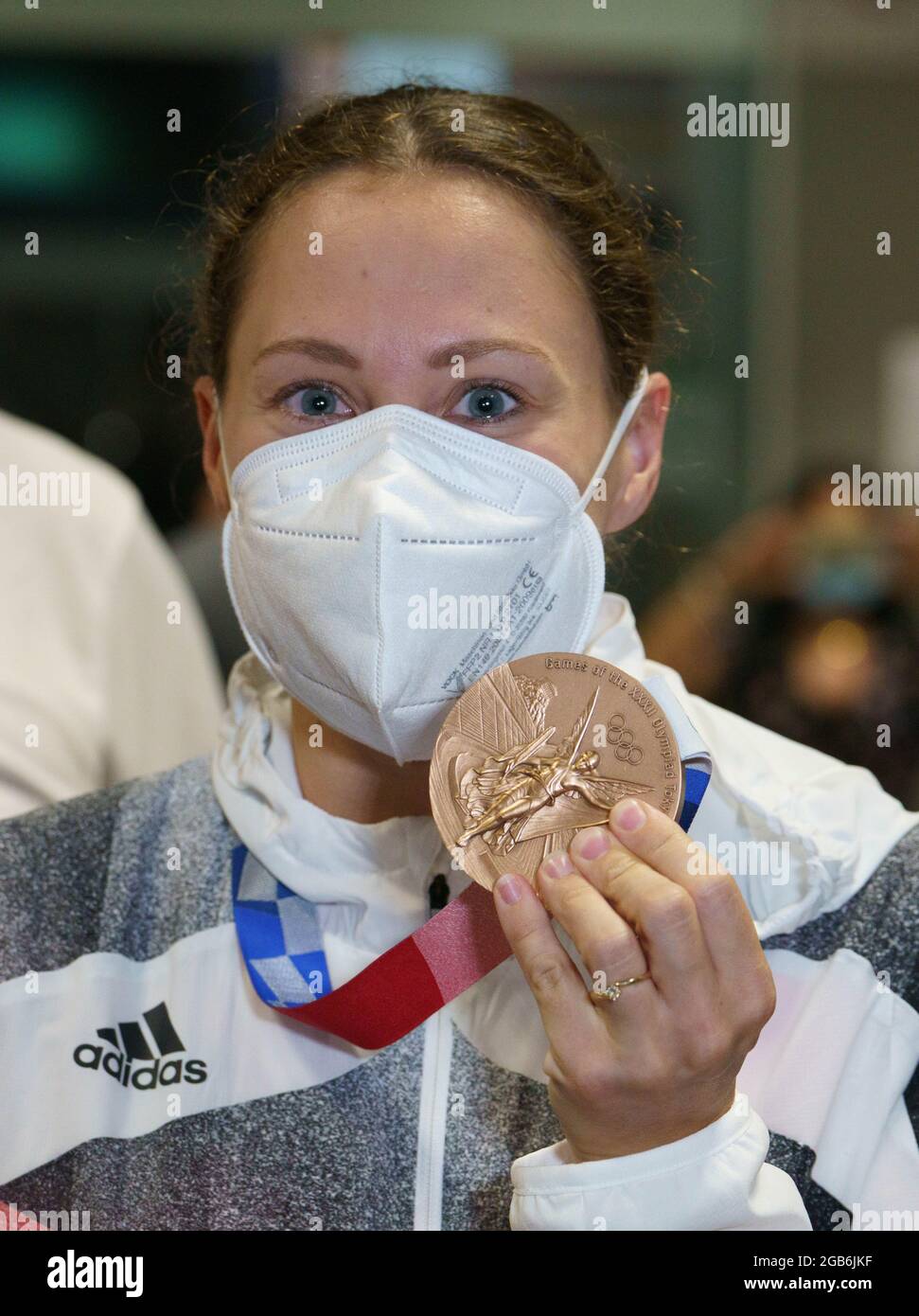02 August 2021, Hessen, Frankfurt/Main: Frankfurt's Sarah Köhler stands ...