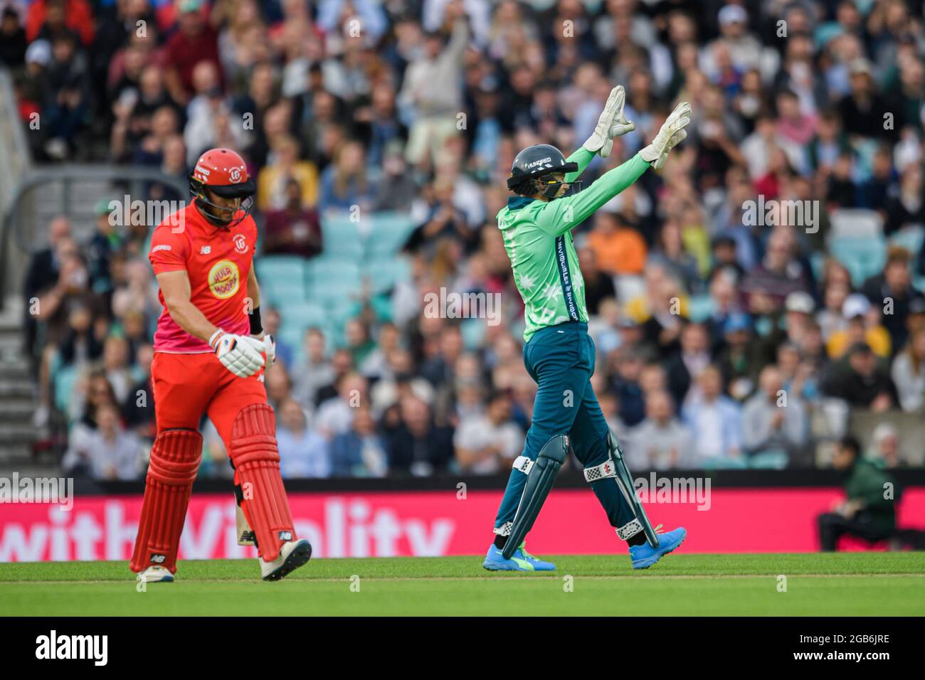 LONDON, UNITED KINGDOM. 02th Aug, 2021. Sam Billings of Oval ...
