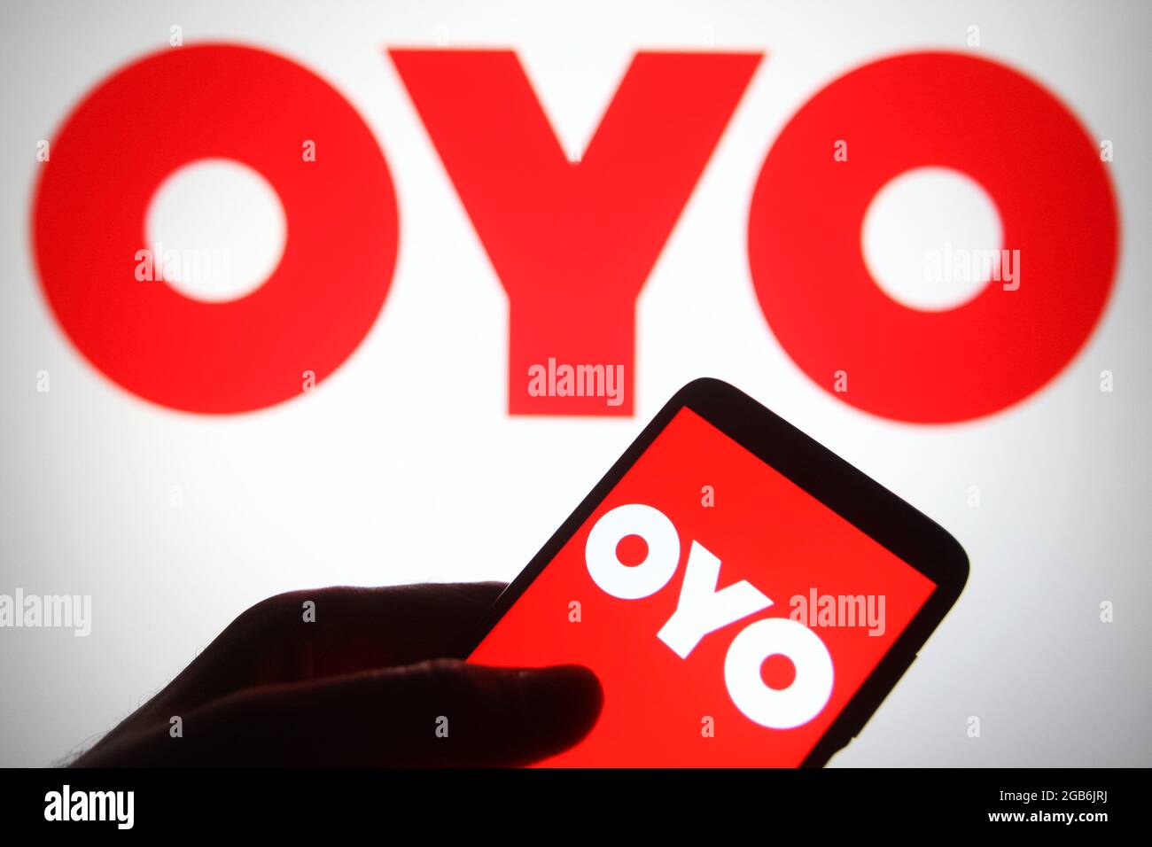In this photo illustration, OYO Rooms (also known as OYO Hotels & Homes ...